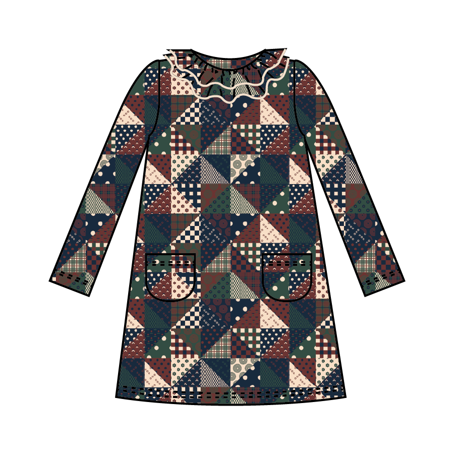 >Misha & Puff Sweetheart Dress - Madder Root Patchwork – Mom Loves Me Children Boutique