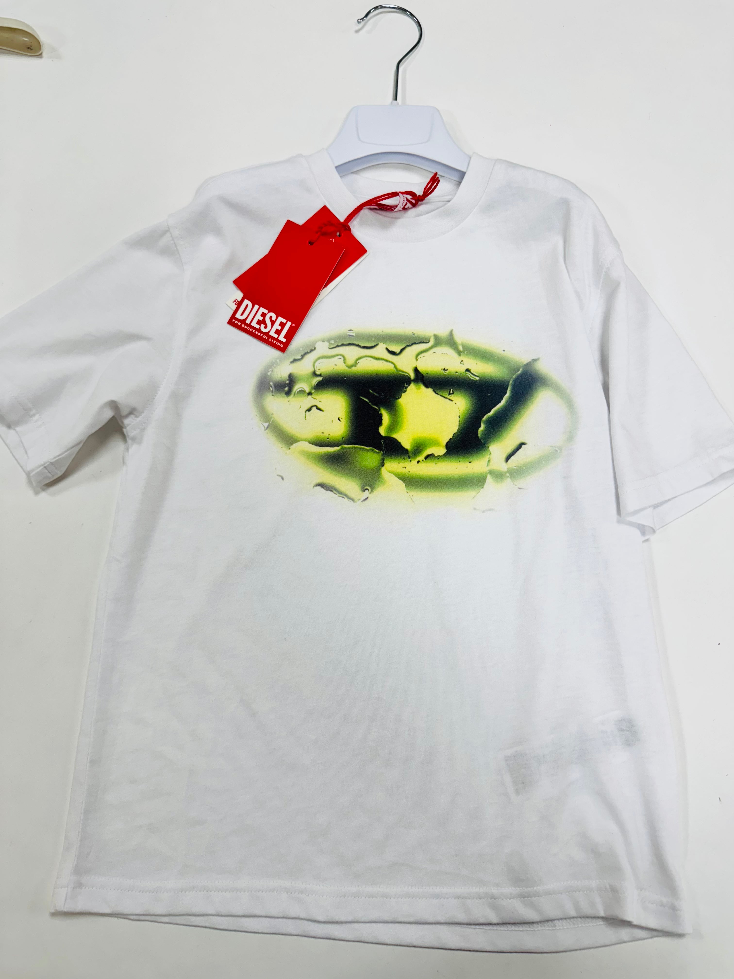 Diesel Kids Logo Icron T-Shirt - White - 8Y – Mom Loves Me Children ...