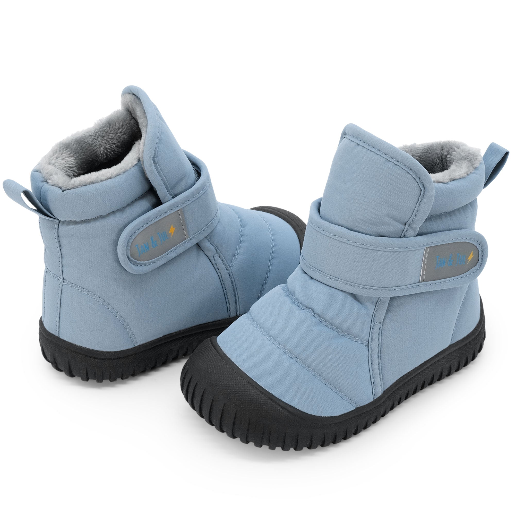 >Jan & Jul Kids Toasty-Dry Boots/Booties - Grey Construction – Mom ...