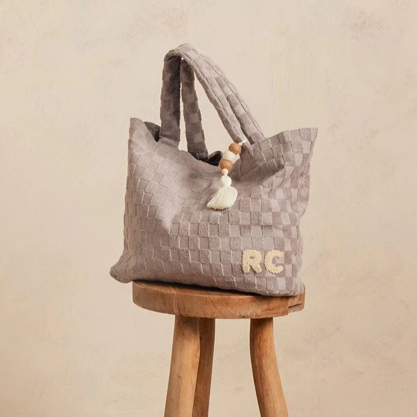 Rylee + Cru TERRY BEACH BAG - CLOUD CHECK – Mom Loves Me Children Boutique